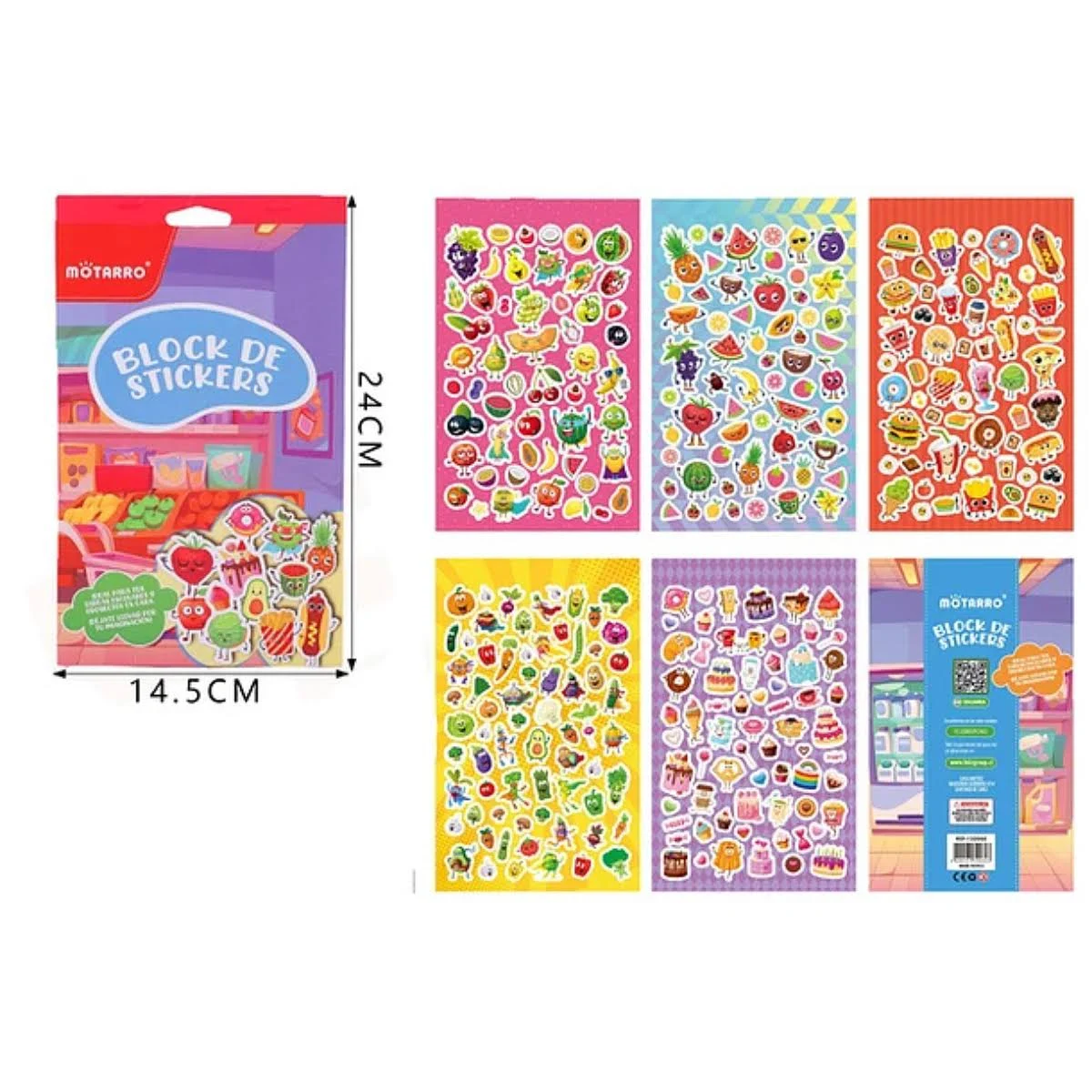 Block De Stickers Food Motarro
