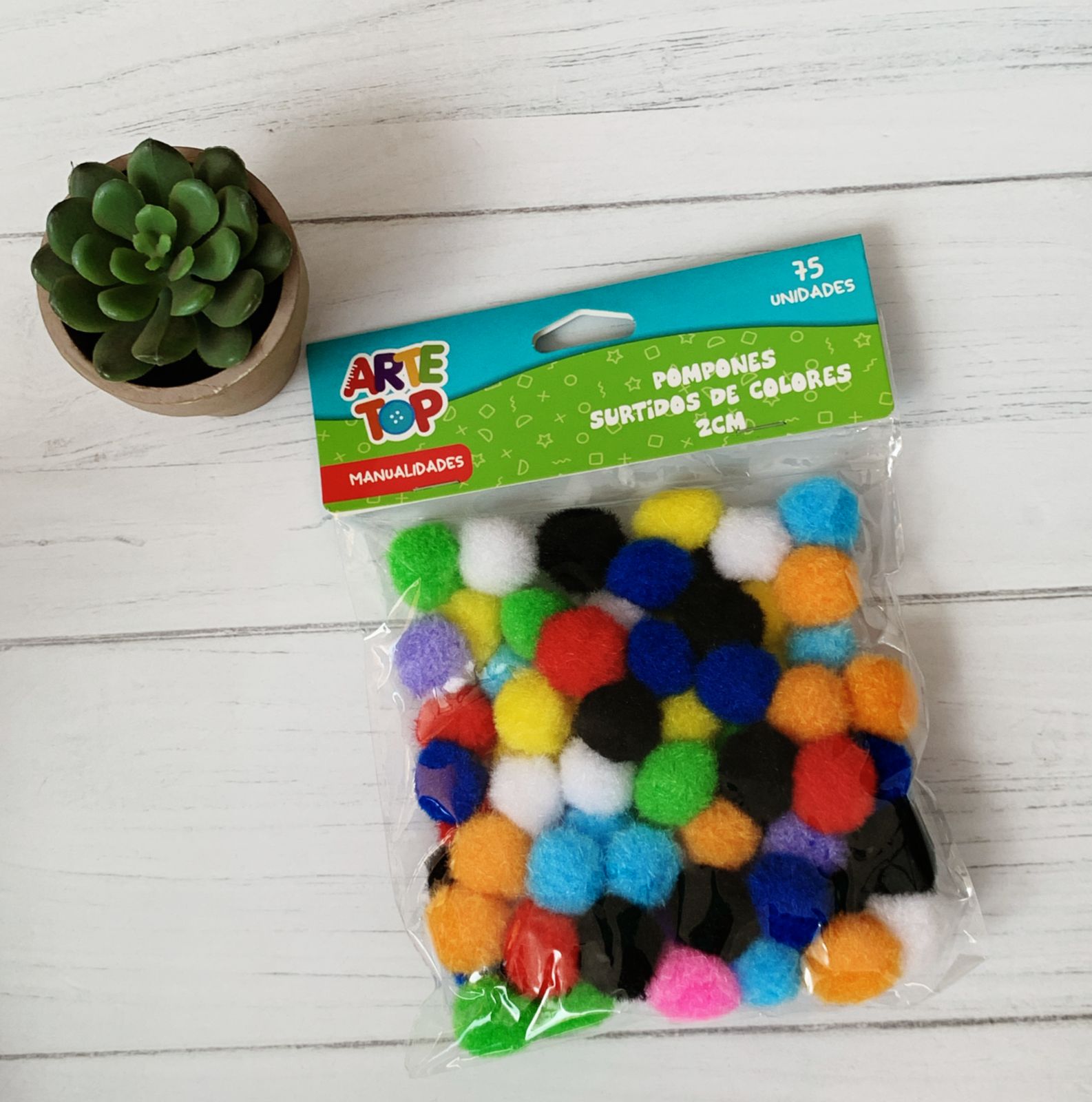 Pompones Colores Surtidos Arte Top
