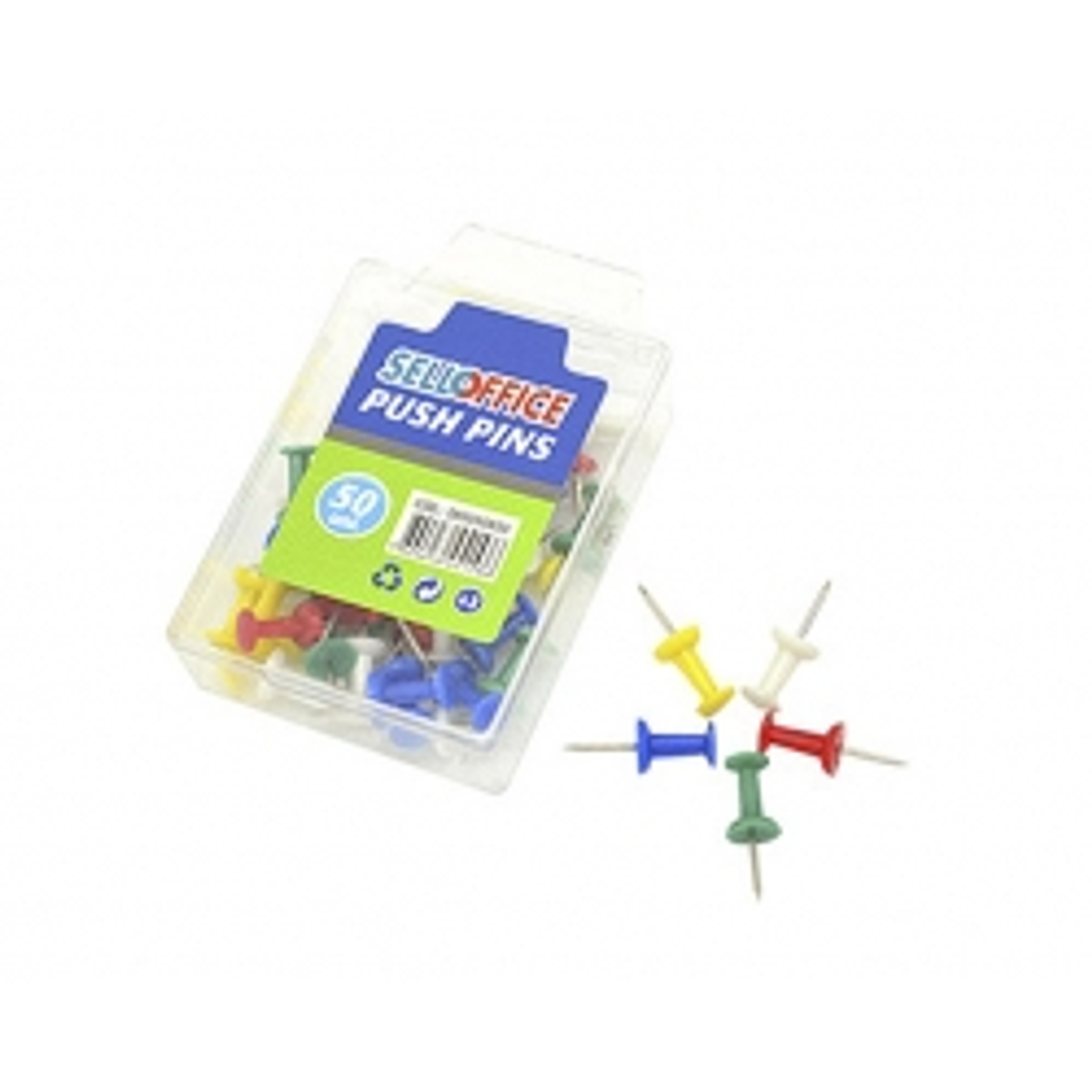 PUSH PIN CAJA 50 UNIDADES - SELLOFFICE