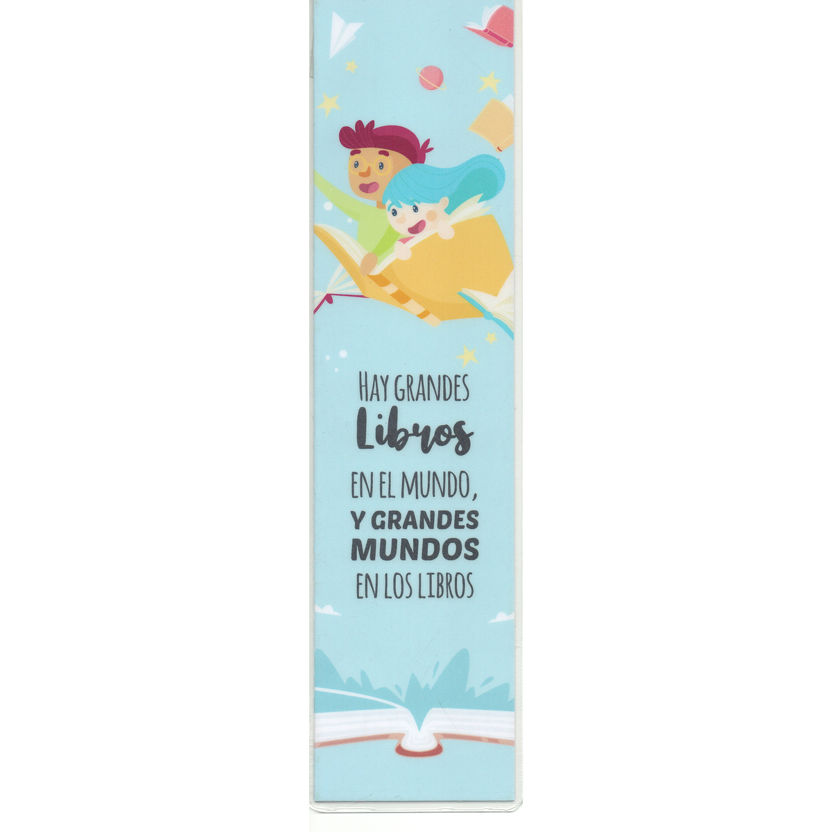 MARCAPÁGINAS PLASTIFICADO - HAY GRANDES LIBROS EN EL MUNDO,