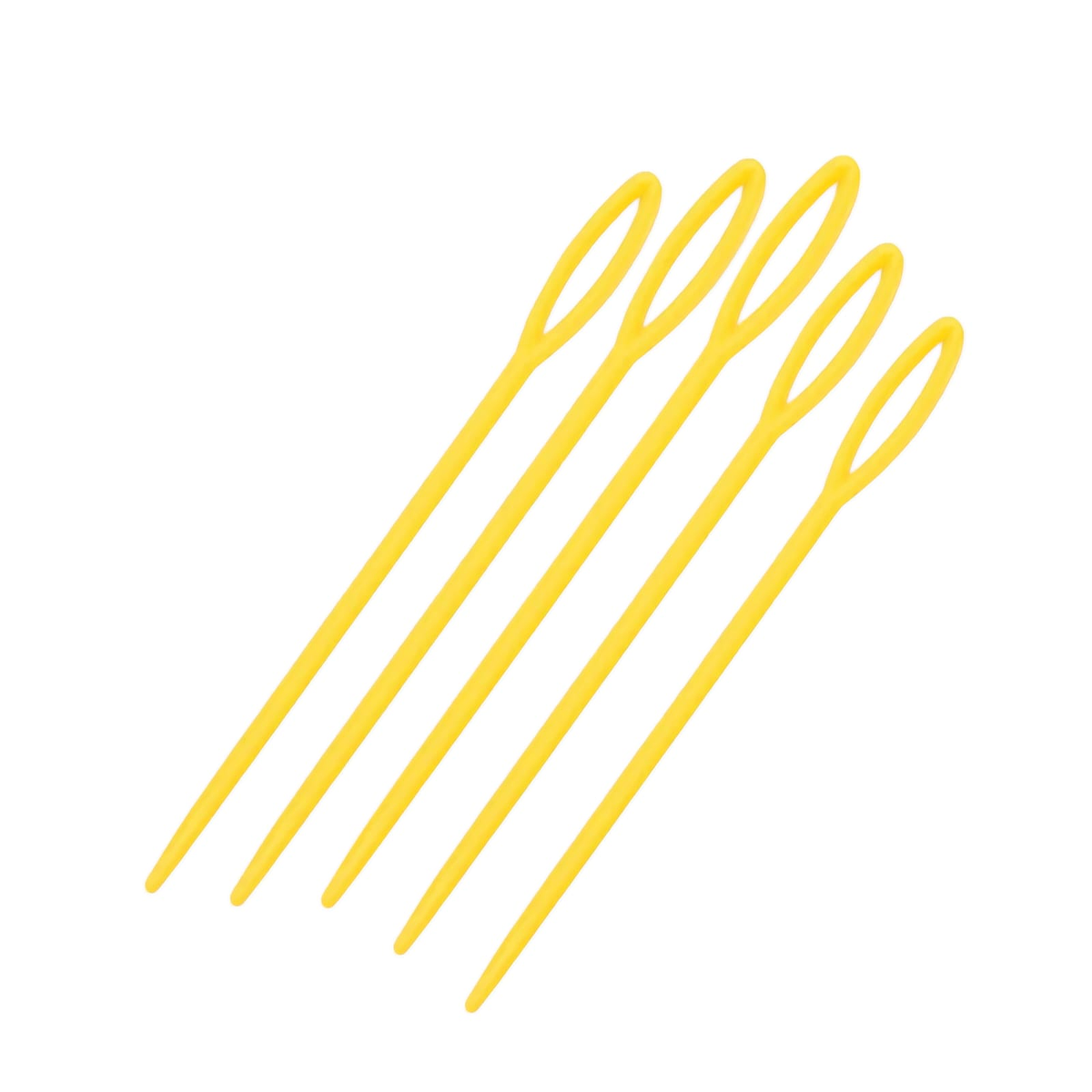 AGUJA PLASTICA PUNTA ROMA AMARILLA POR 5 UNIDADES