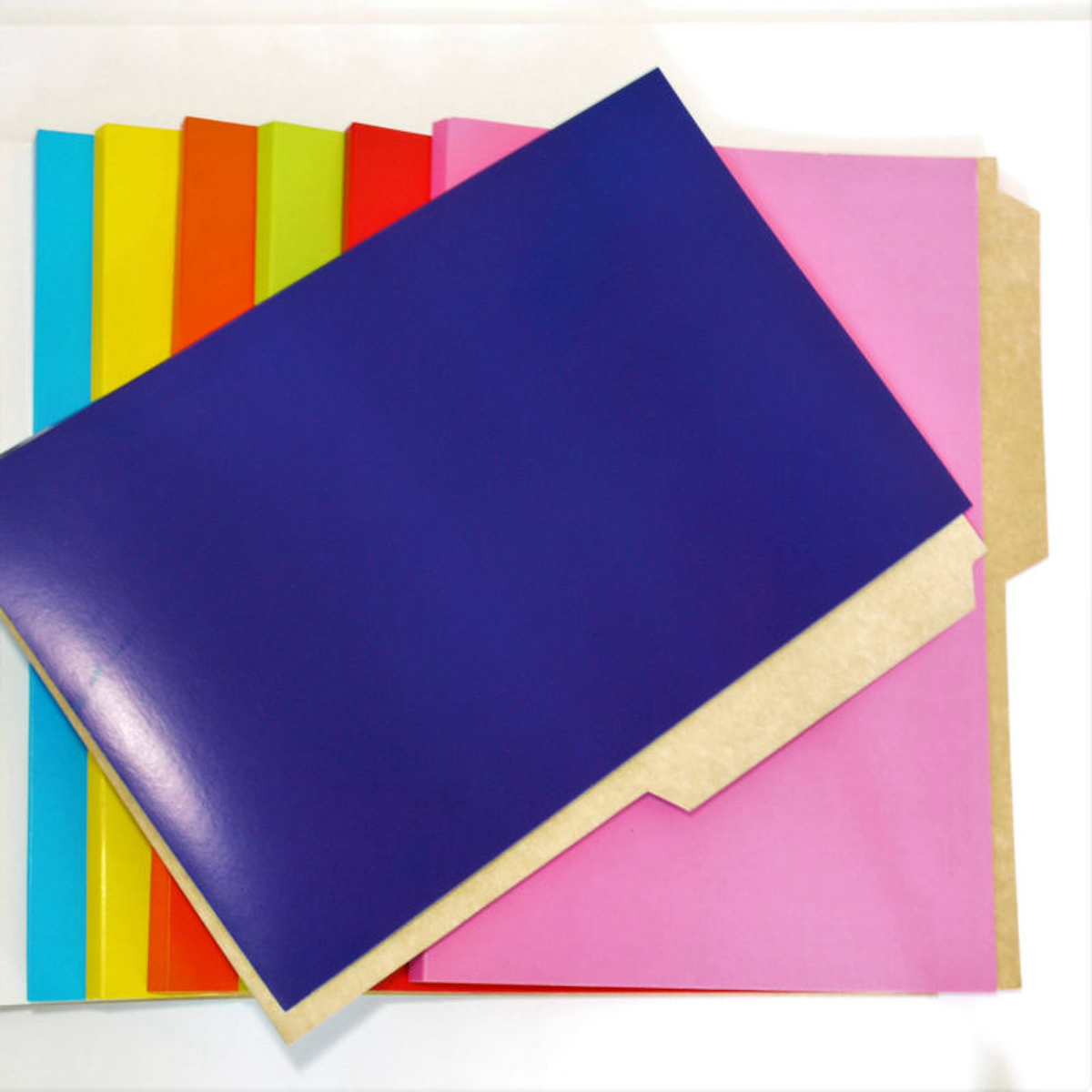 CARPETA CARTON OFICIO, DIFERENTES COLORES. NUOVO.