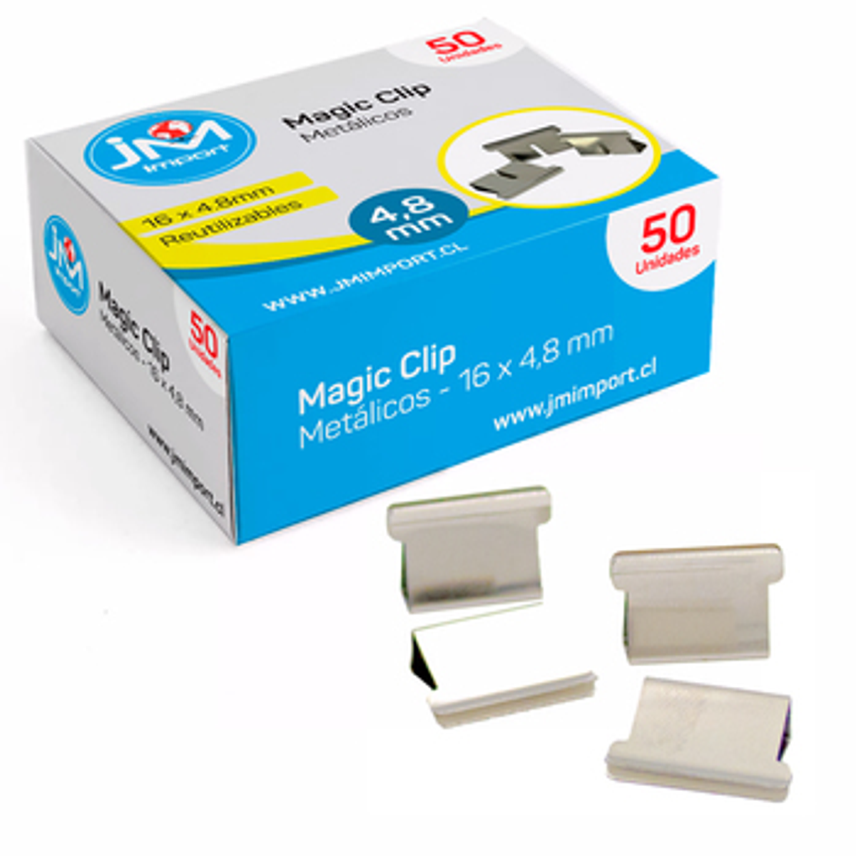 REPUESTO MAGIC CLIP 50 UNIDADES, 4.80MM