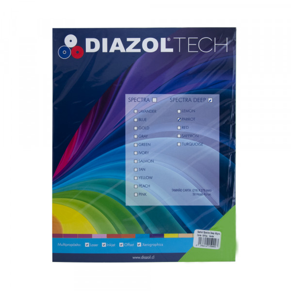 PAPEL FOTOCOPIA CARTA SPECTRA VERDE 50 HOJAS