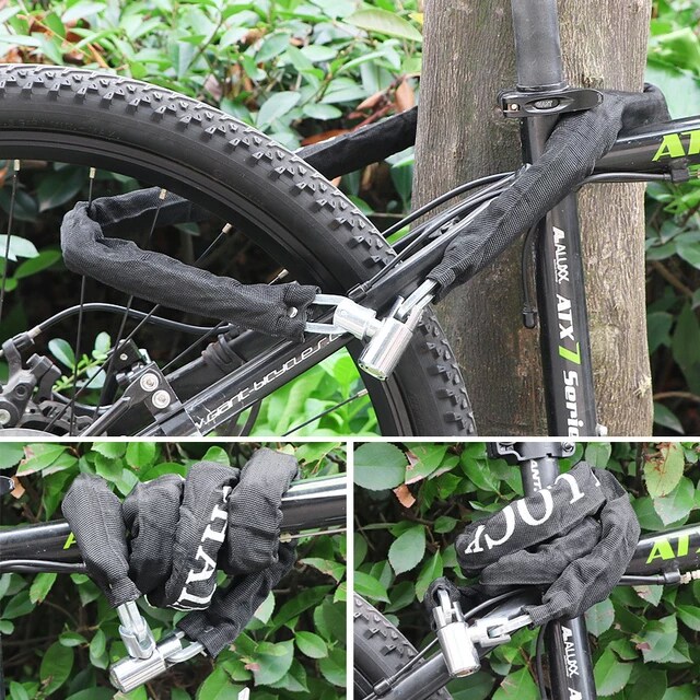 Candado Para Moto Y Bicicletas De Seguridad Forrado X 90cm