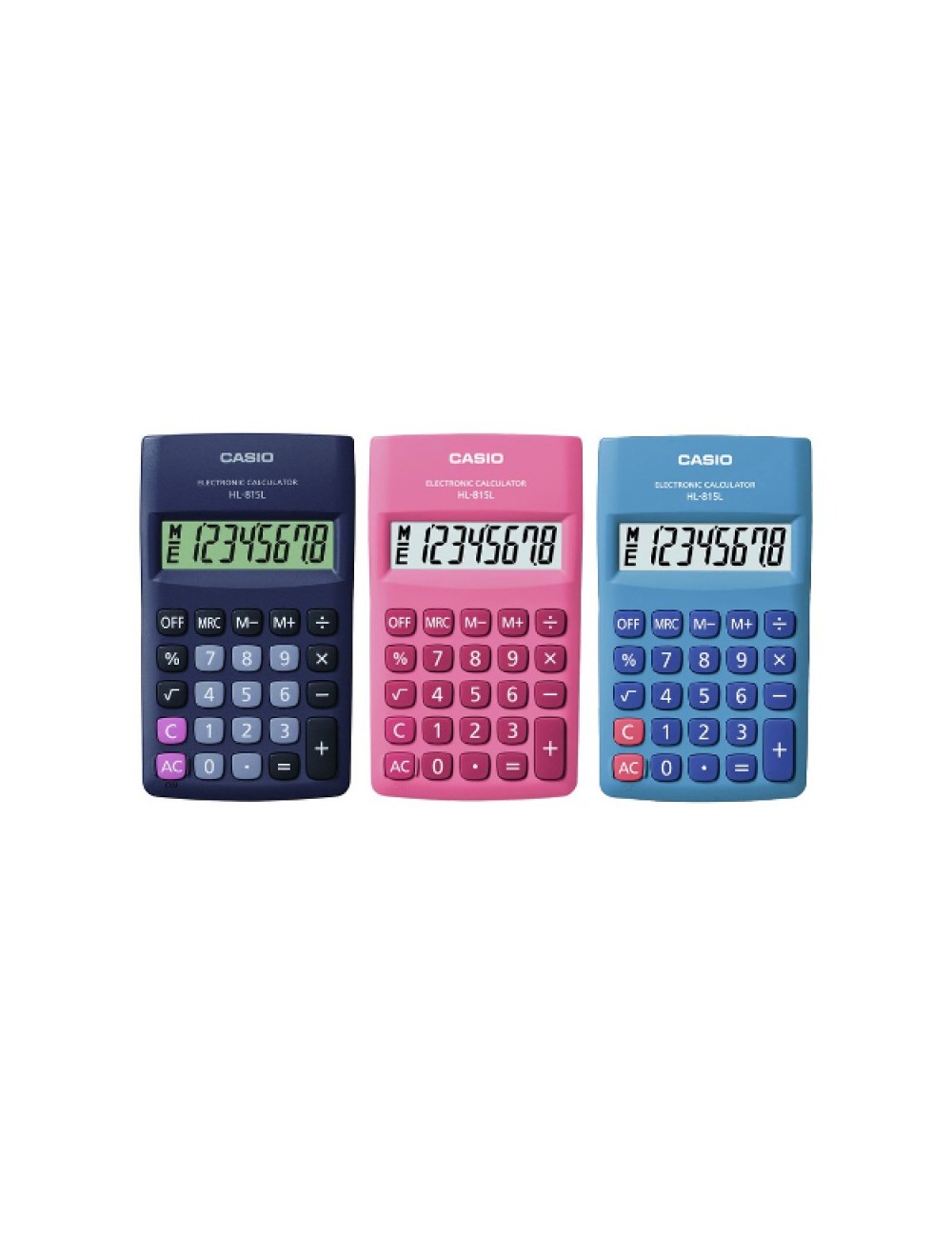 Calculadora 8 Digitos Casio Hl-815l-bk De Bolsillo / Pequeña