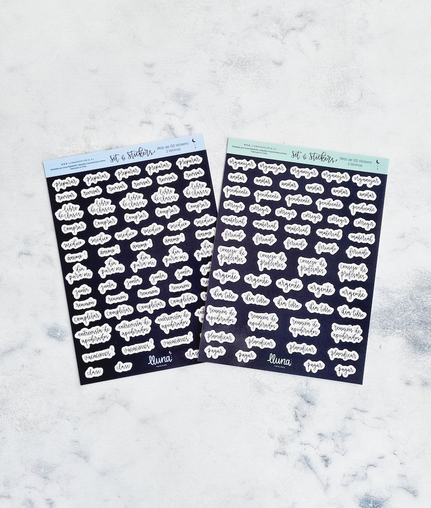 Set de Stickers Docente Caligrafía