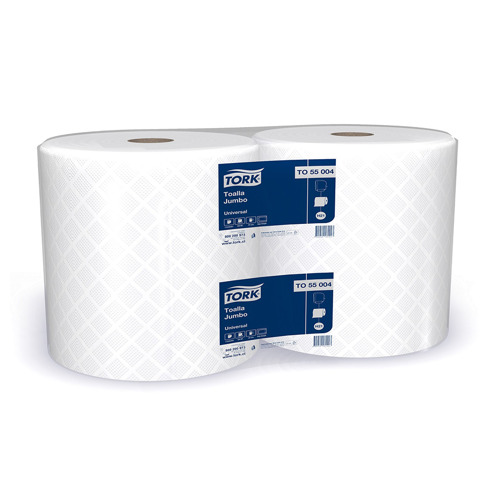 TOALLA DE PAPEL JUMBO TORK UNIVERSAL H/S 2 ROLLOS 250 MTS