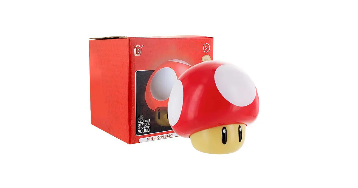 Lampara Super Mario Bros - Colección Honguito Rojo