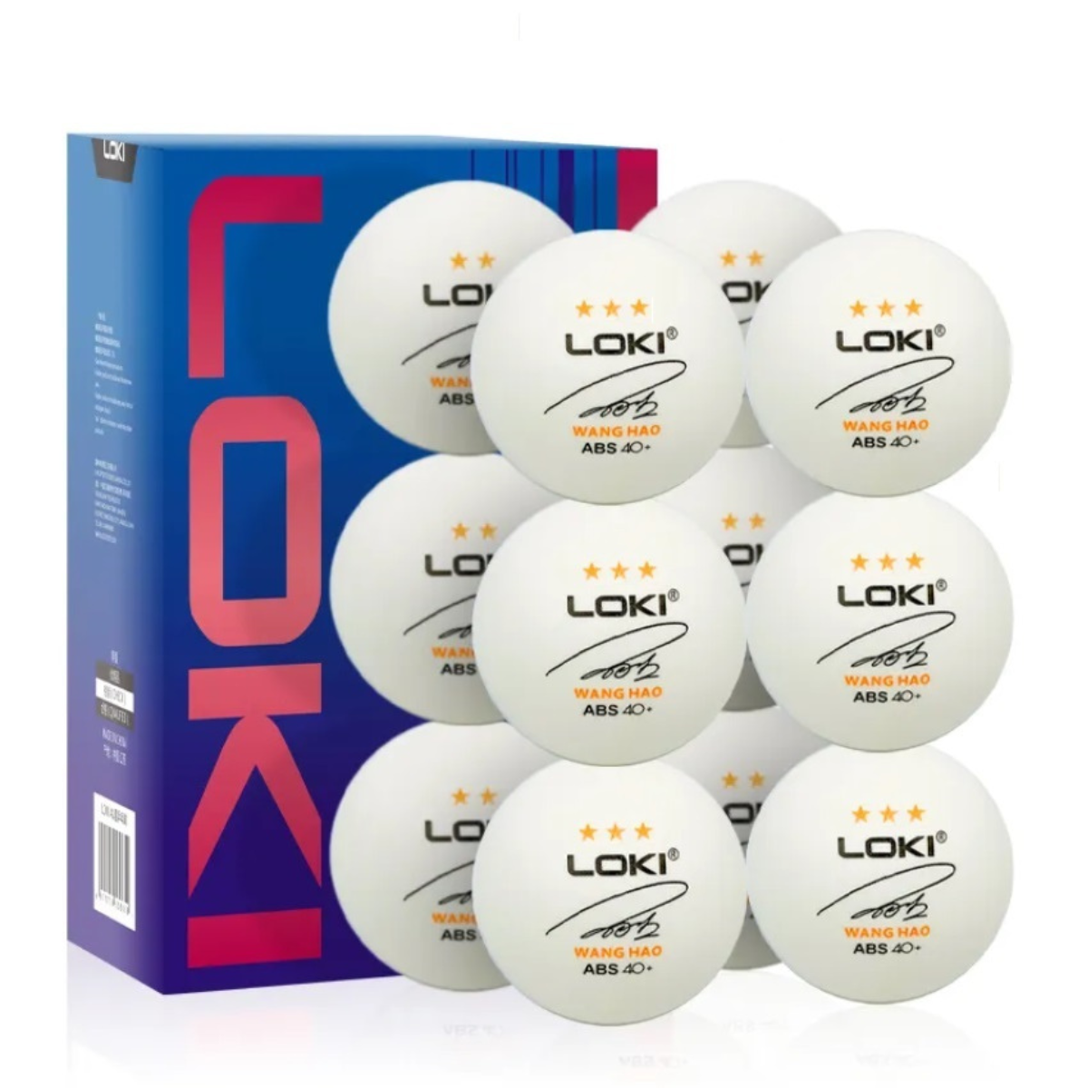 Set 12 Pelotas Ping Pong 3 Estrellas ABS 40+ Profesionales