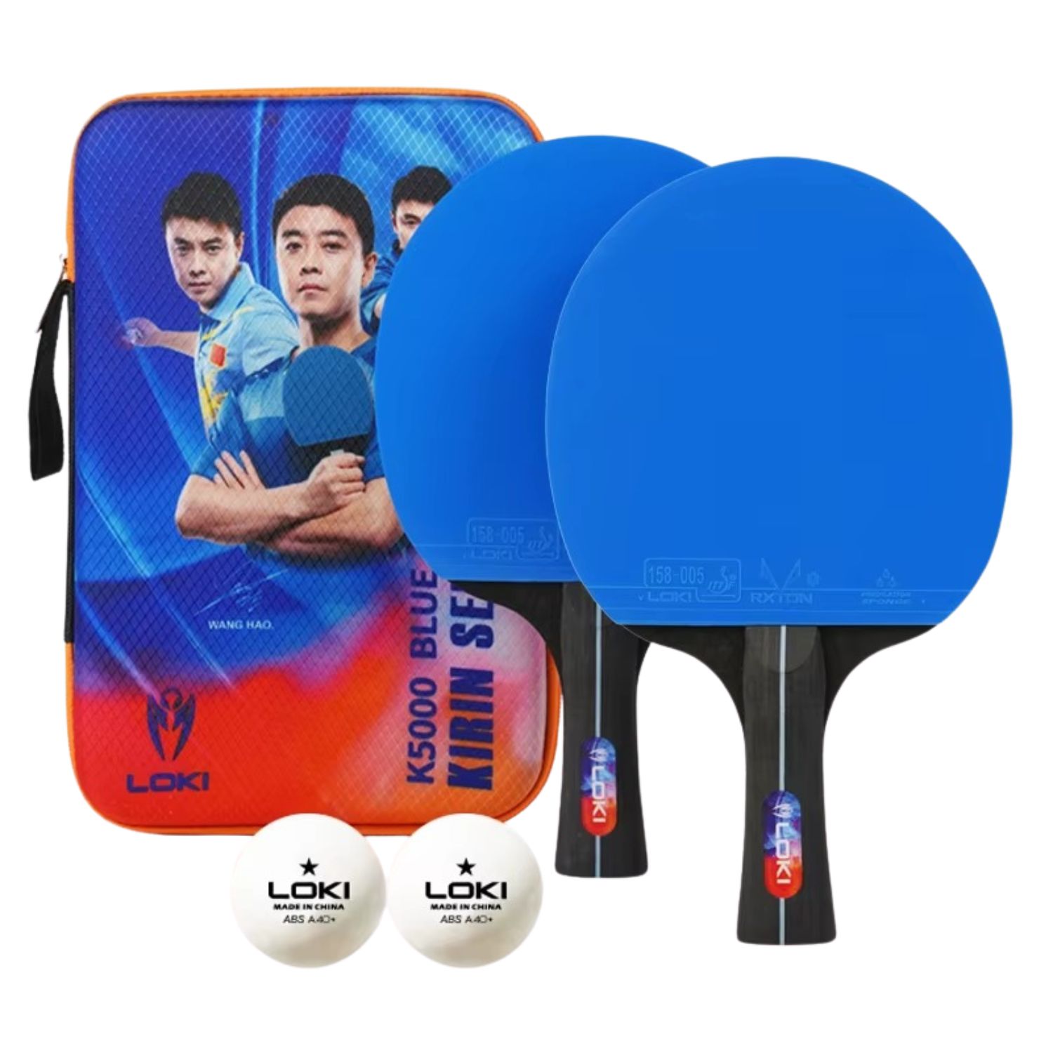 Set 2 Paletas Ping Pong Loki K5000 + Funda y Pelotas