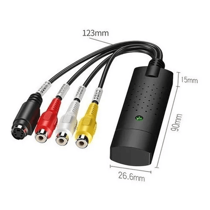 Capturadora Video Vhs De Rca A Usb 2.0 Video Y Audio Obs Vlc
