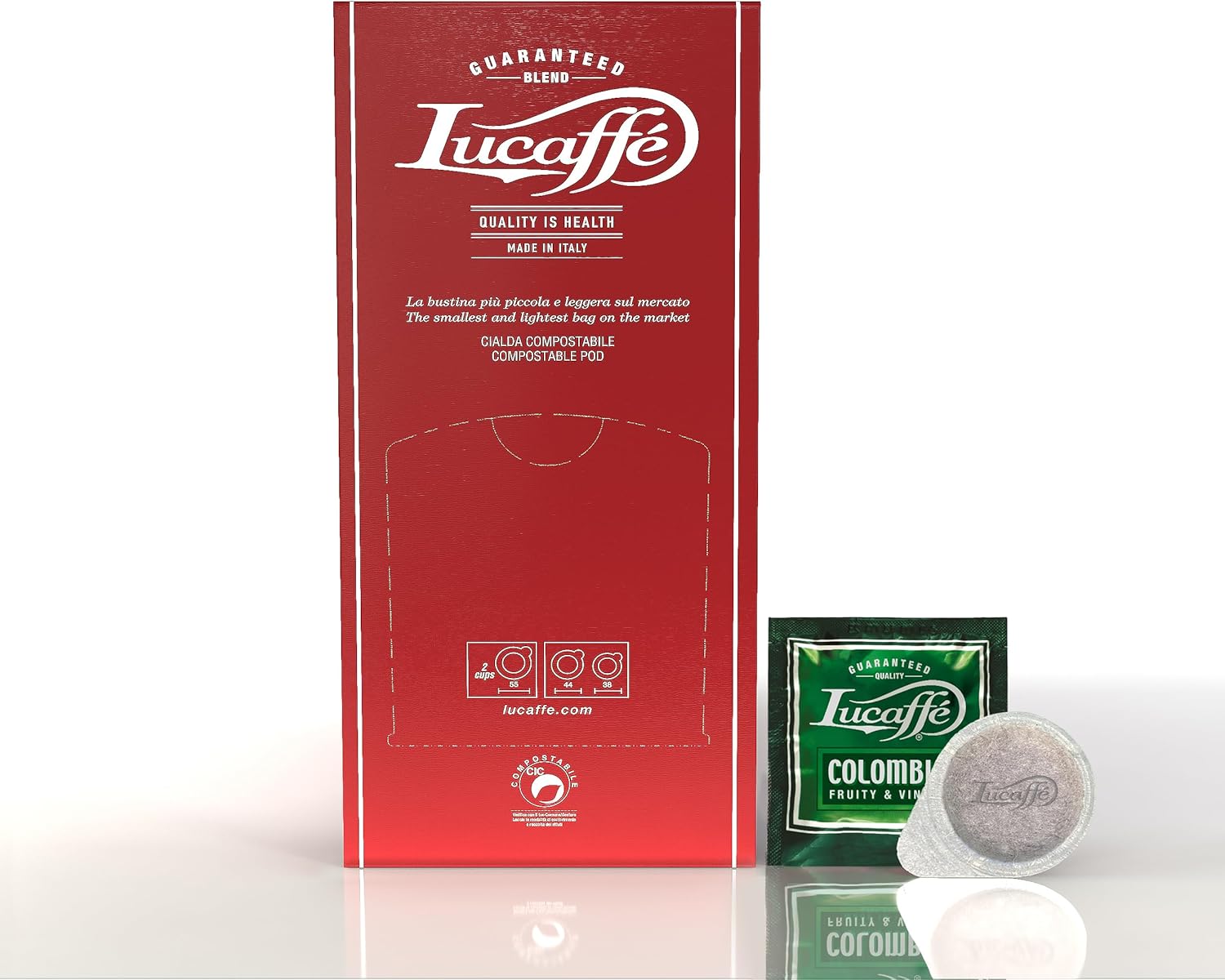 Café Lucaffe Colombia, 150 Pods Tipo E.S.E.