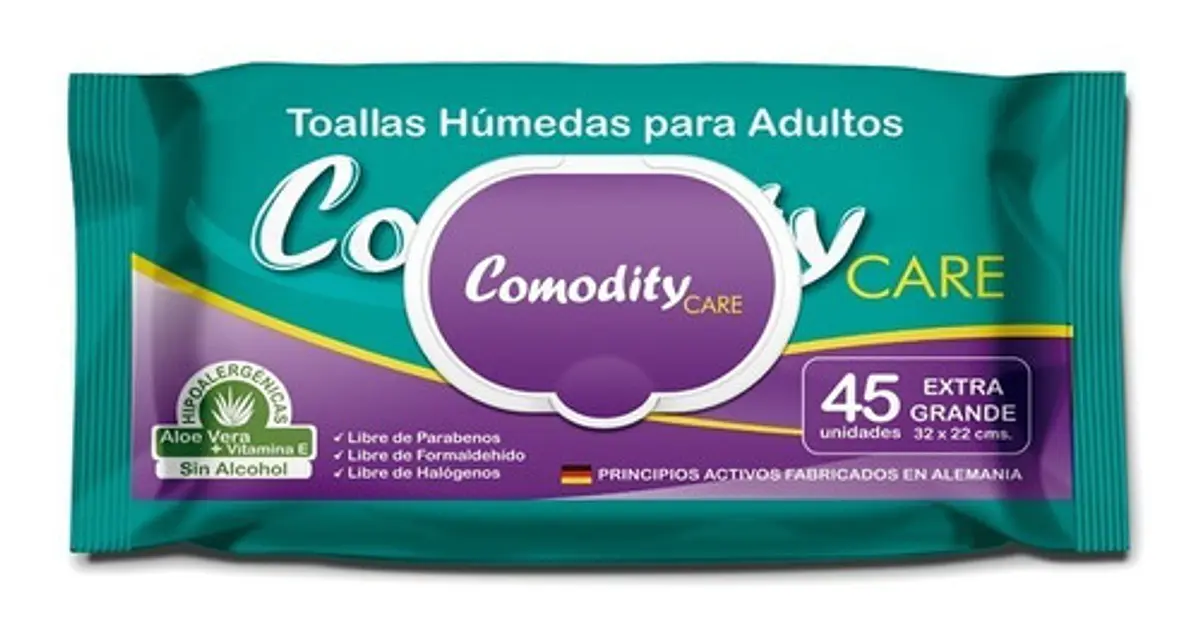 Toallas Húmedas Comodity 3 Paquetes X45 Unidades