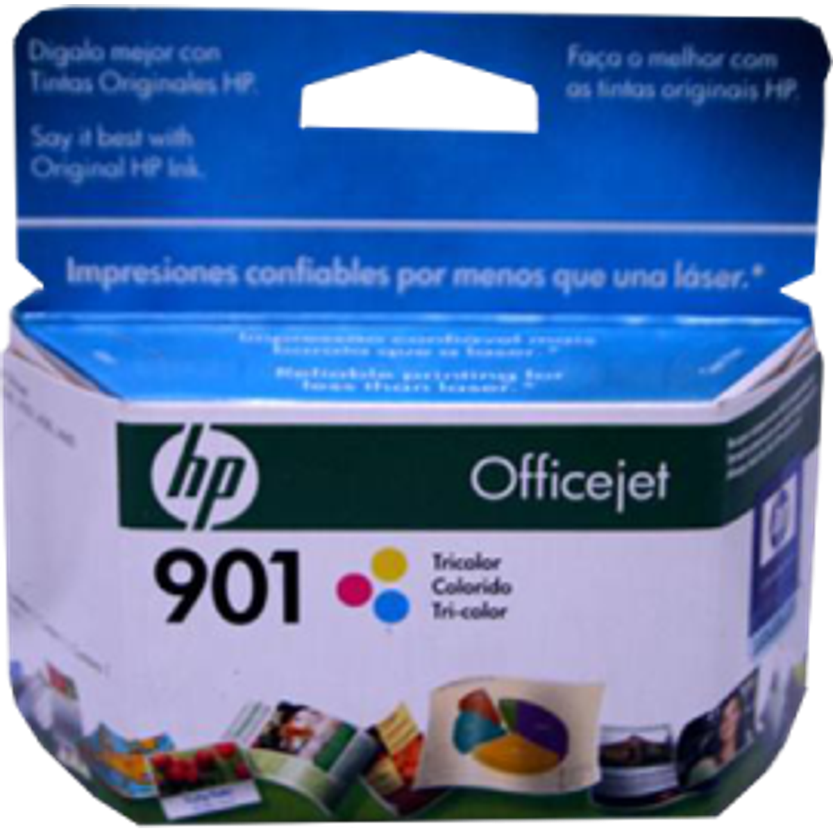 Cartucho de tinta tricolor hp 901 tricolor 901.rendimient...