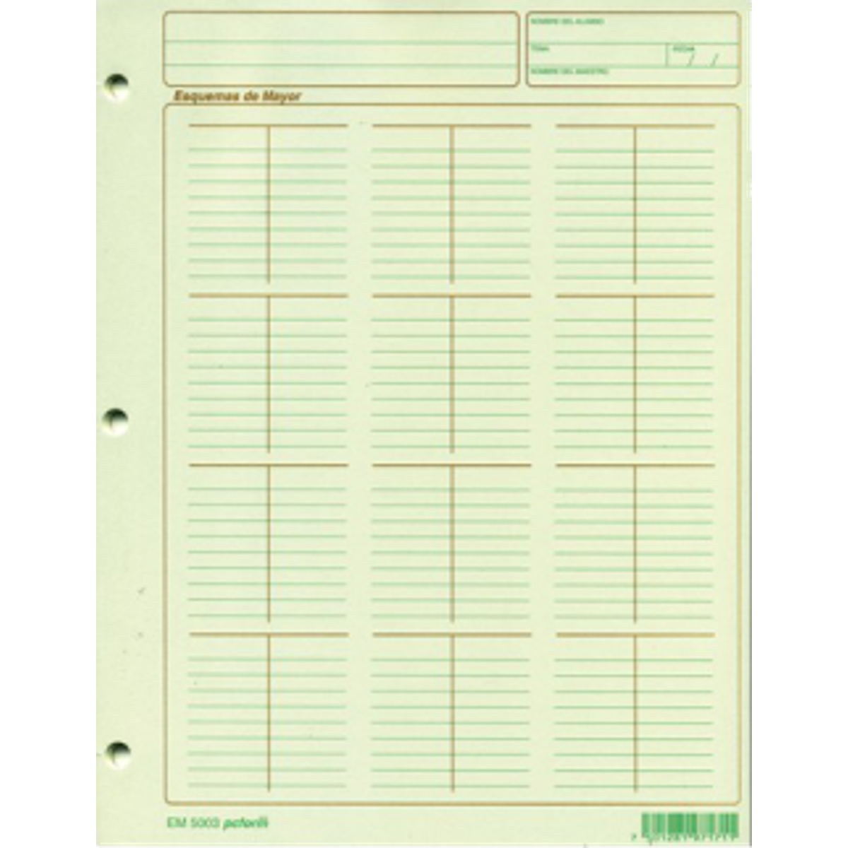 Block de esquema de mayor t pc form