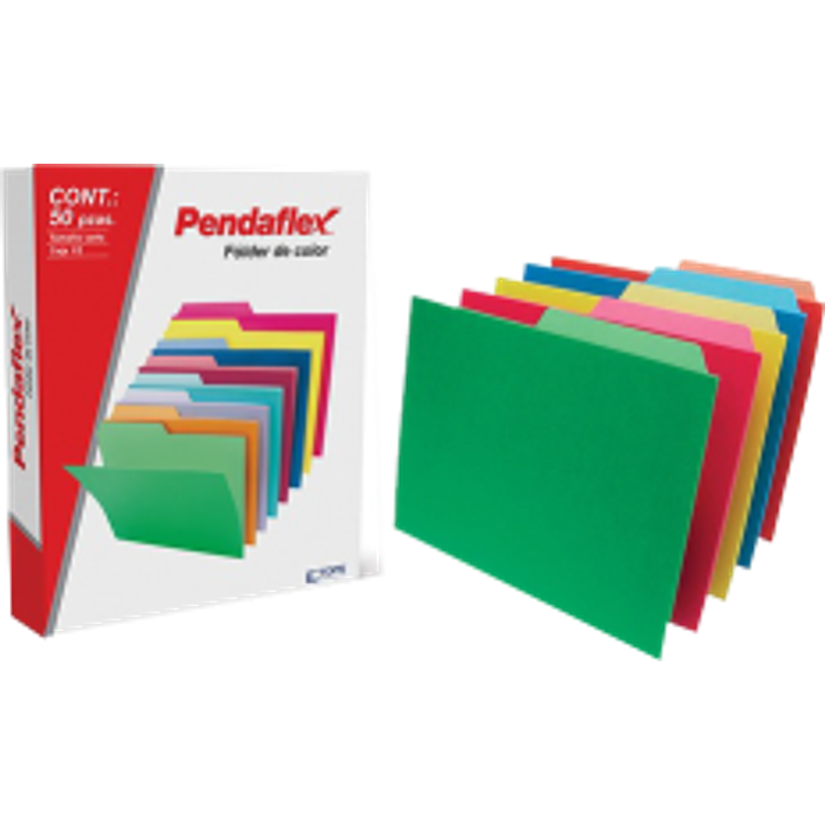 Folder color intenso emplayado c/50 colores surtidos