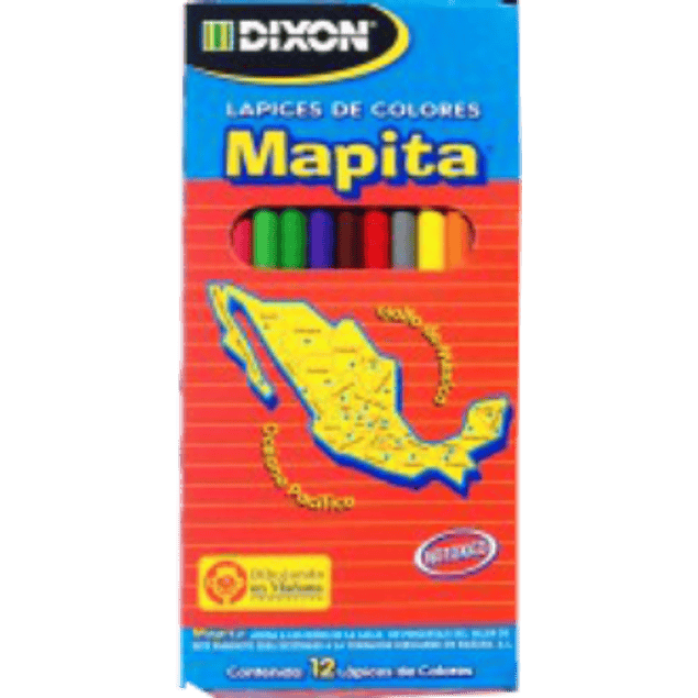 Colores largos mapita caja c/24 colores varios tonos