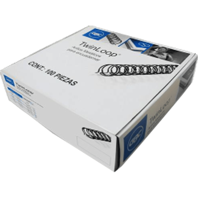 Gusano de metal 3-/8p negro c-/100pzas gusano twin loop