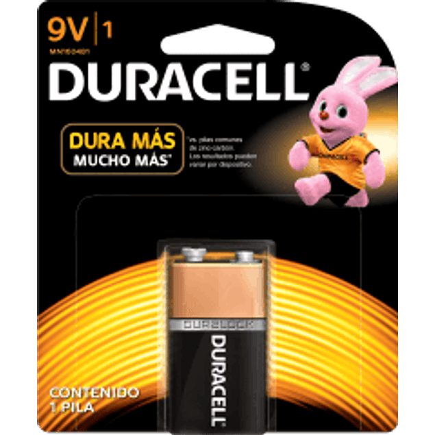 Pila Alcalina tipo 9V, Paquete 1 pieza.