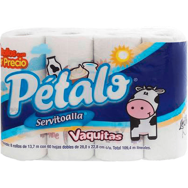 Servitoalla, paquete con 8 rollos de 60 Hojas.