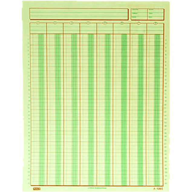 Block tabular sin concepto 8 columnas, contenido 50 hojas