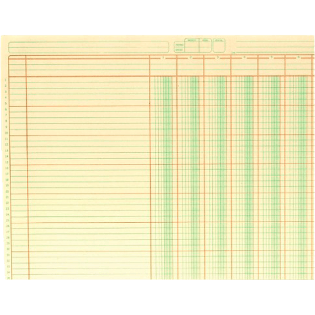 Block tabular con concepto 8 columnas de 50 Hojas
