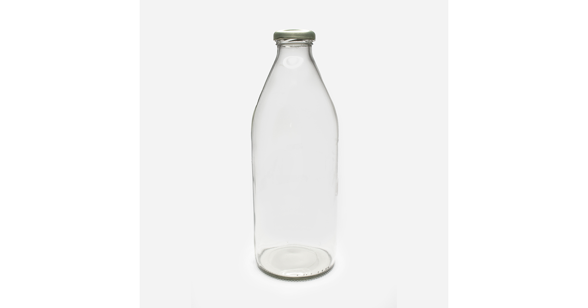 Botella Lechera 1000ml 1 litro con Tapas Incluidas