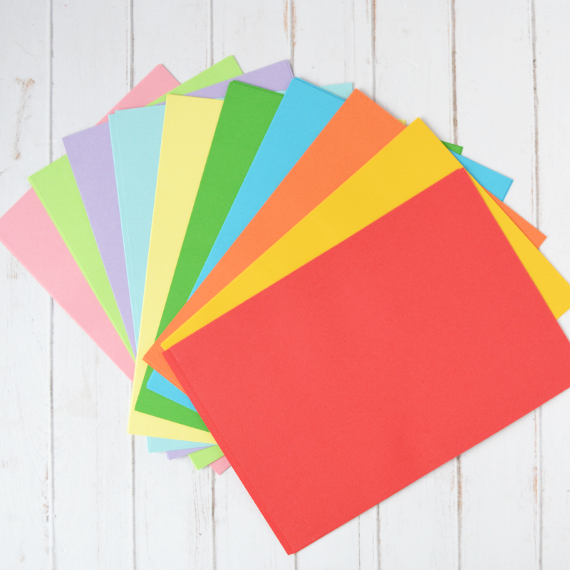 Resma papel de colores a5
