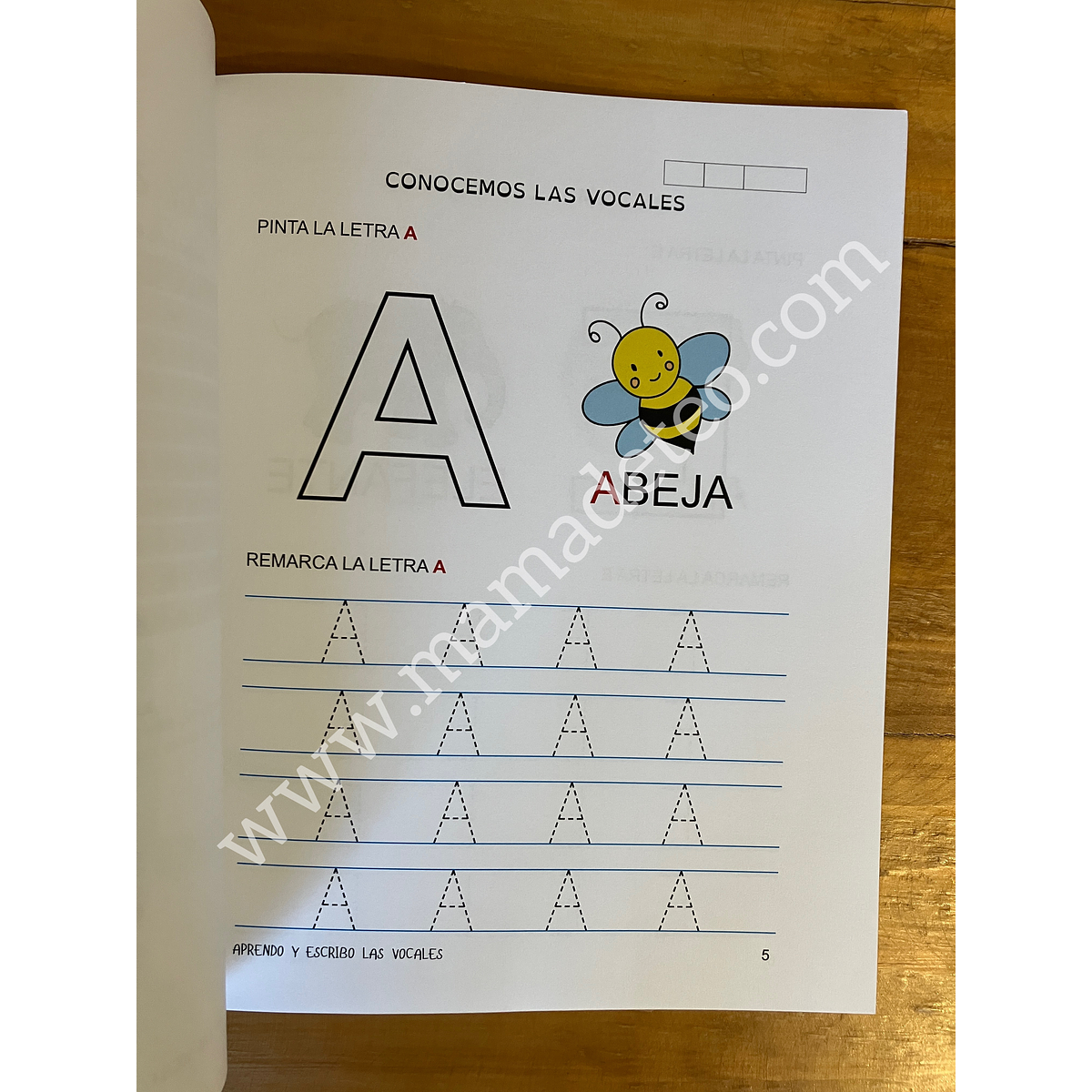 Libro: Aprendo y escribo las vocales