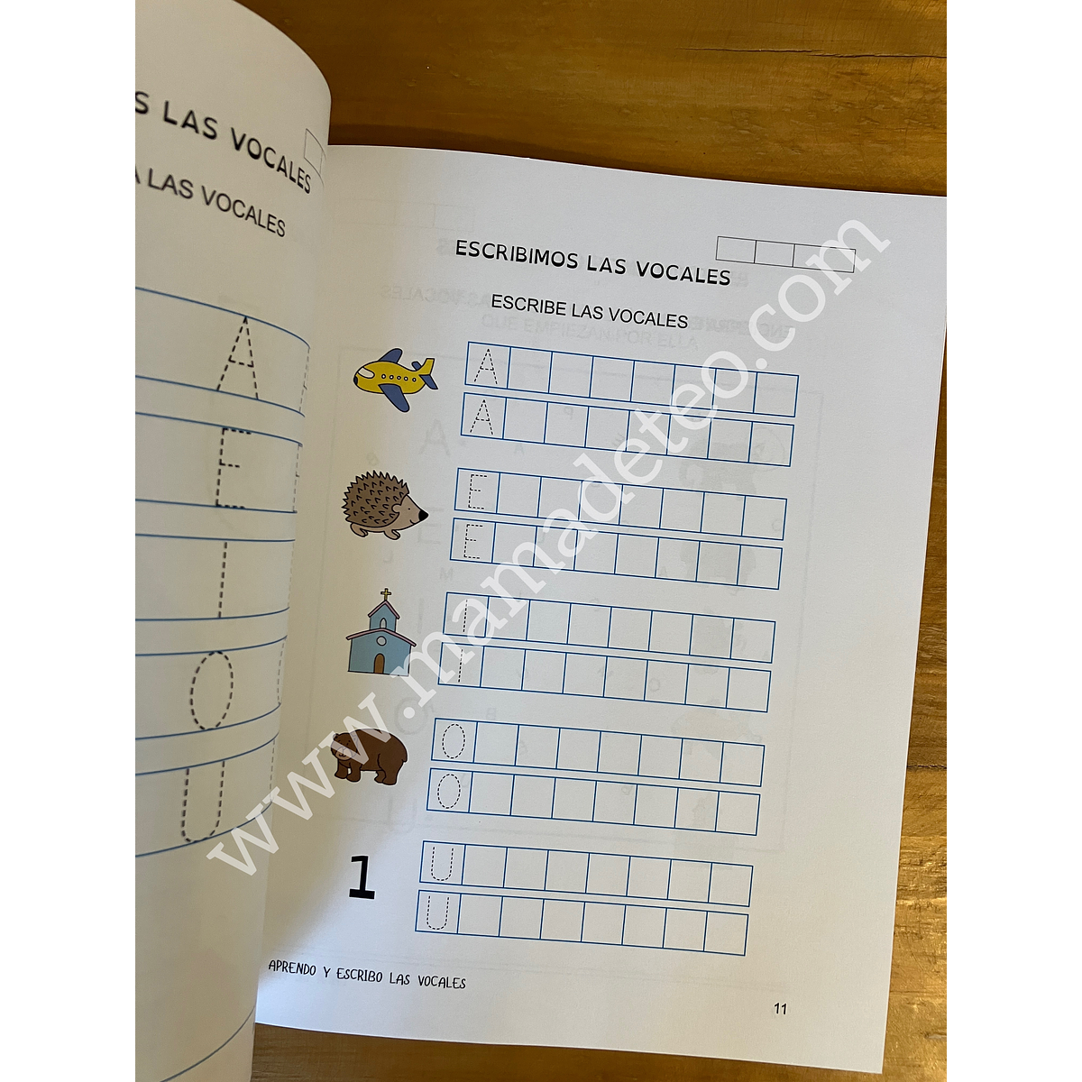 Libro: Aprendo y escribo las vocales