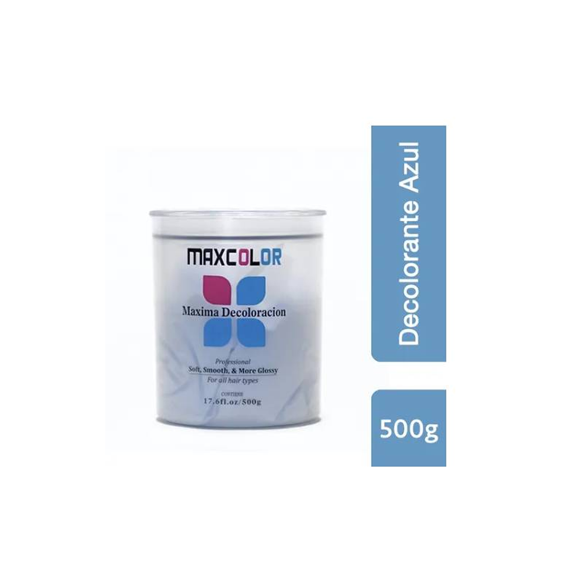 Polvo Decolorante Azul Maxcolor Para Todo Tipo Cabello 500g