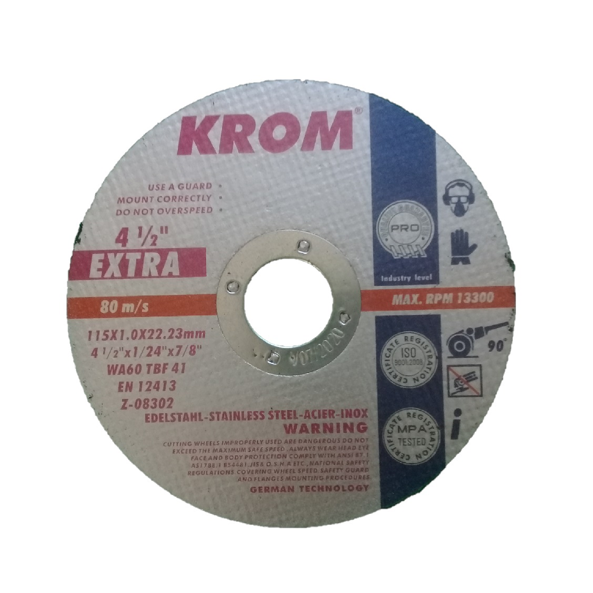 Disco de Corte Inox, para uso en herramienta manual.