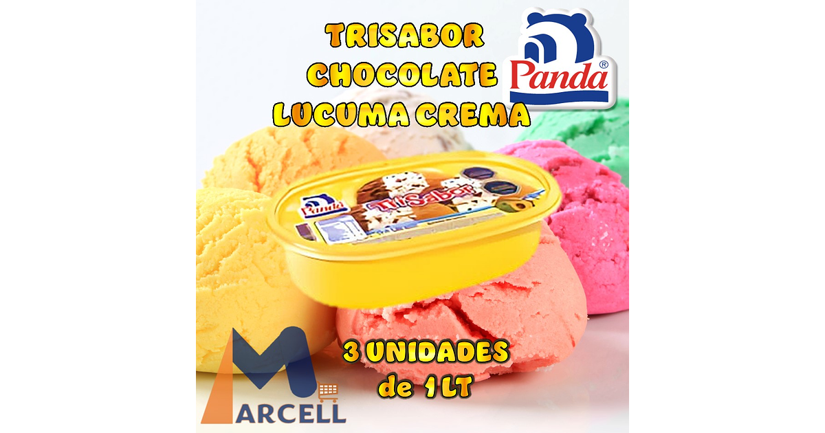 CASSATA PANDA CHOCOLATE LUCUMA CHIP X3