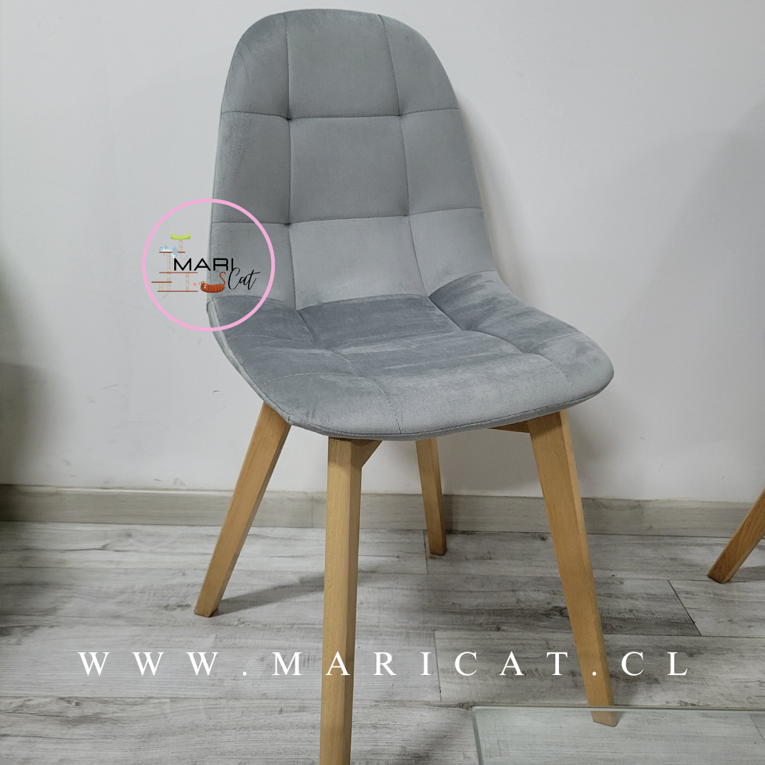 Silla Capitone Felpa Wood