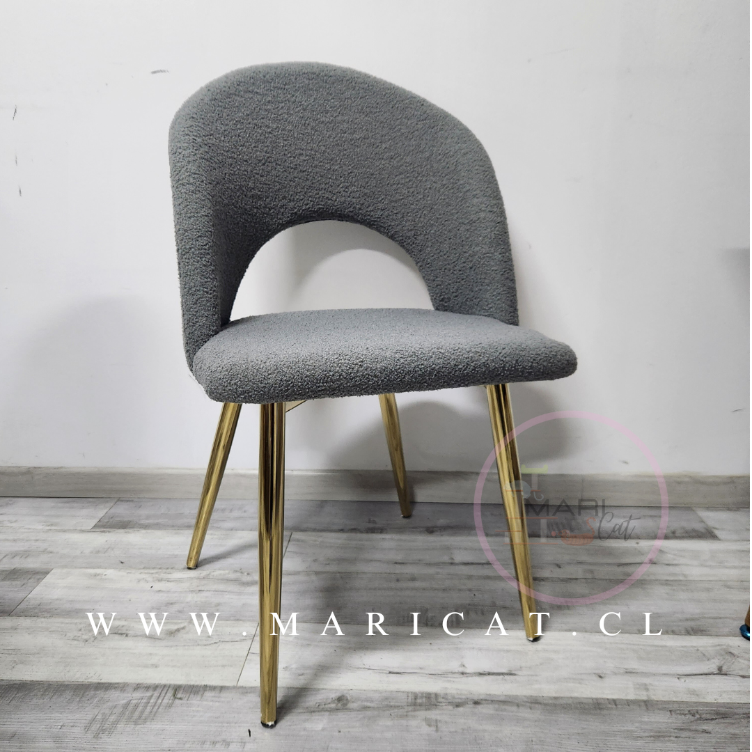 Silla teddy Boucle Acolchada Gold
