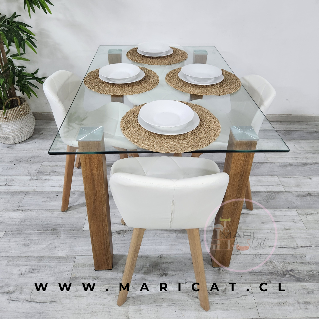 Mesa Rectangular Sylva + Silla Mariposa Tulip