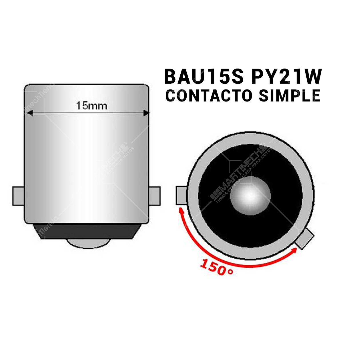 Bombillo Led Luz Direccional Ambar Amarillo Alta Intensid...