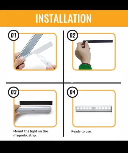 Luz Led Sensor Movimiento Para Closet, Auto, Pieza, Exterior