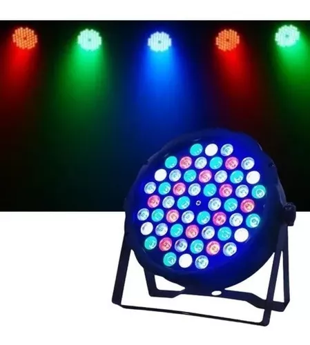 Luz Led Disco Reflector 54 Led Rgb Audioritmico Estrobo