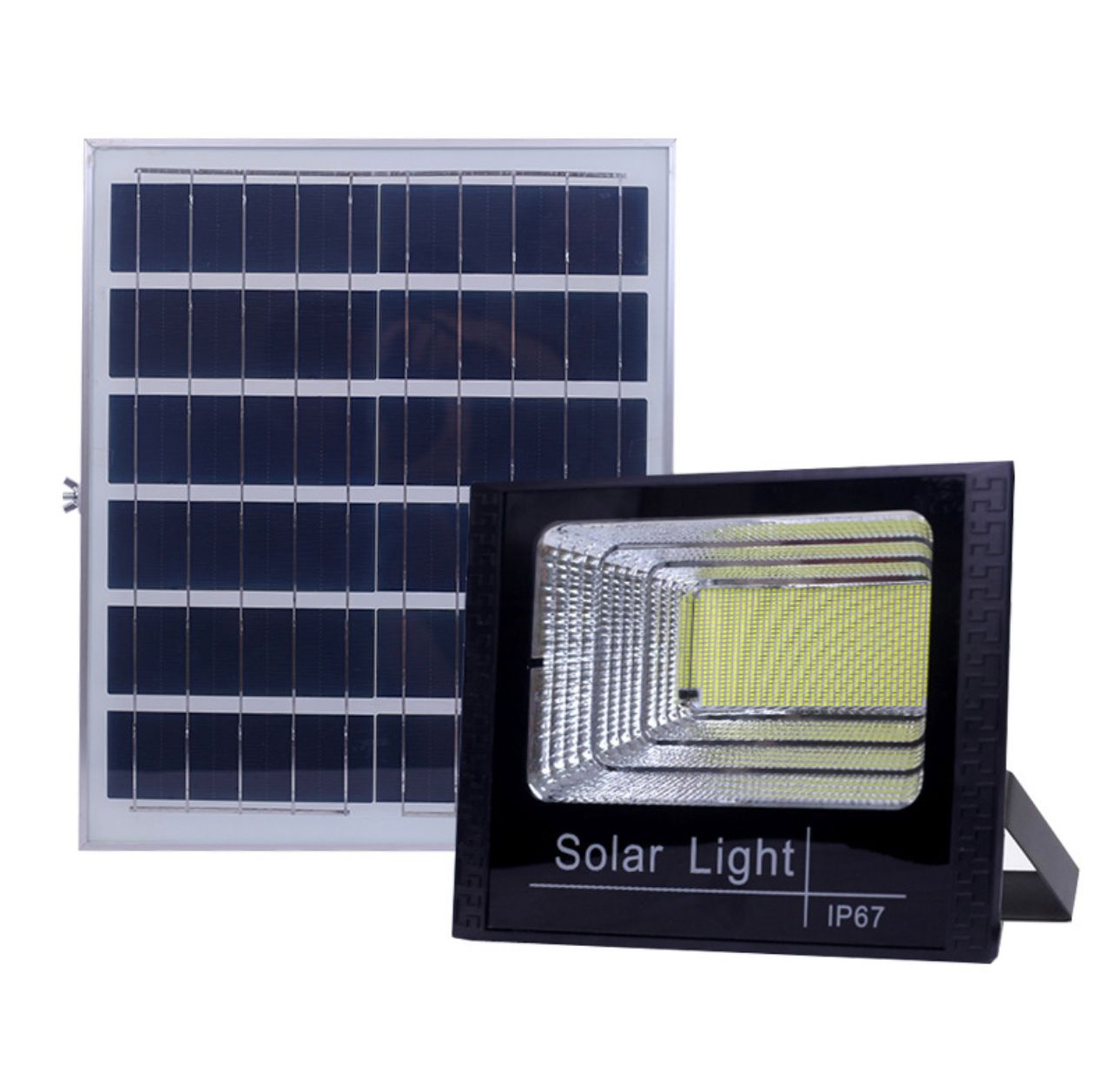 Foco Led 60 Watts Con Panel Solar Y Control Remoto