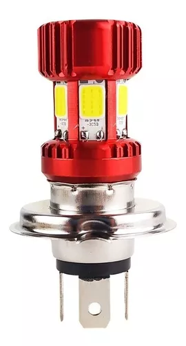Foco Led Cob 6 Caras Para Moto H4 Alta/baja