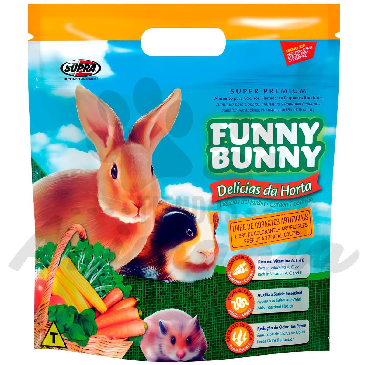 FUNNY BUNNY DELICIAS DE ALFALFA PARA CONEJOS, COBAYAS, HAMST