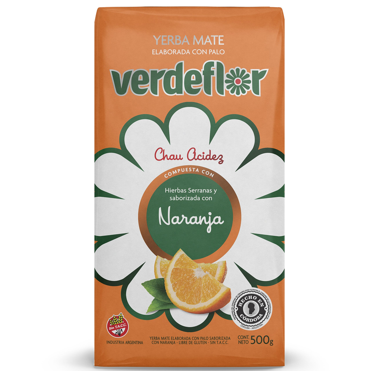 Yerba verdeflor Naranja 500g.