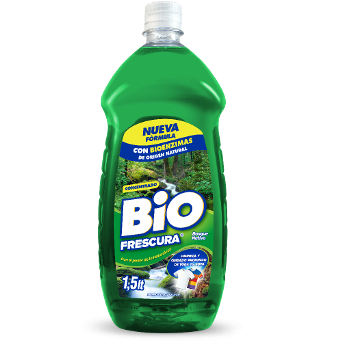 DETERGENTE LIQUIDO BIO FRESCURA BOSQUE NATIVO 1.5 LT | Max Limpio