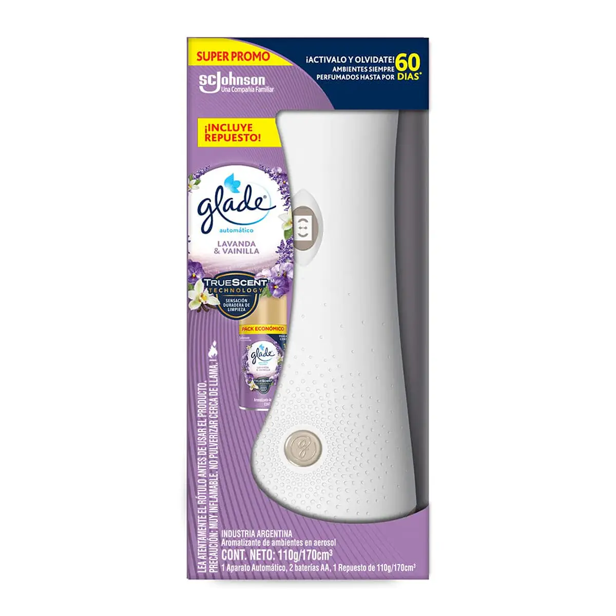 AROMATIZADOR AUTOMATICO GLADE LAVANDA VAINILLA
