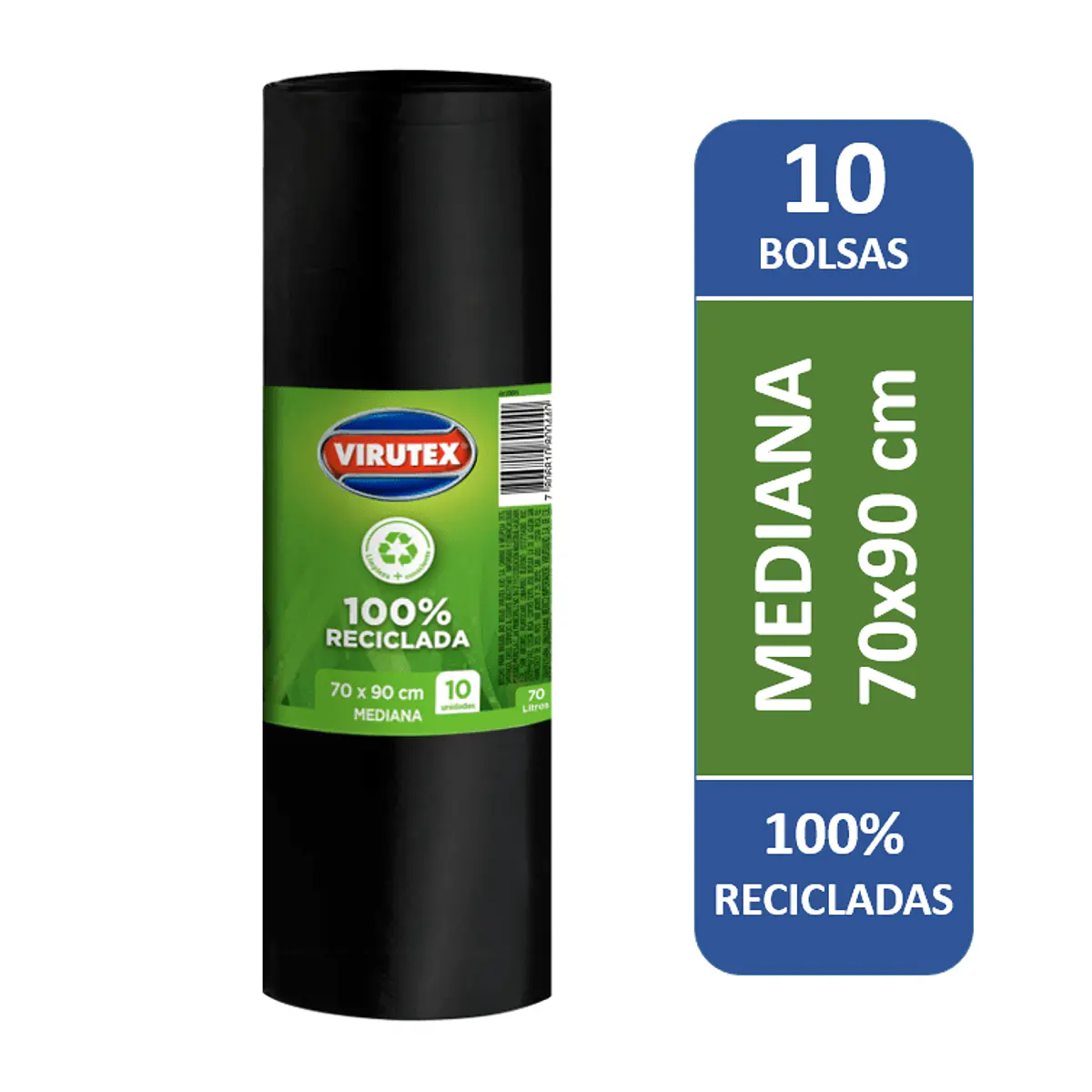 BOLSA DE BASURA VIRUTEX MEDIANA 70X90 10U | Max Limpio