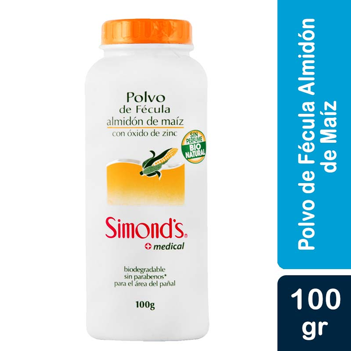 TALCO SIMONDS MEDICAL POLVO DE FECULA 100 GR | Max Limpio