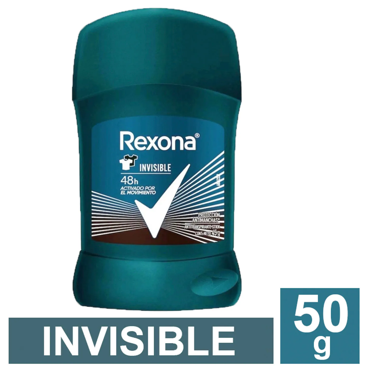 ANTITRANSPIRANTE BARRA REXONA MEN INVISIBLE 50G | Max Limpio