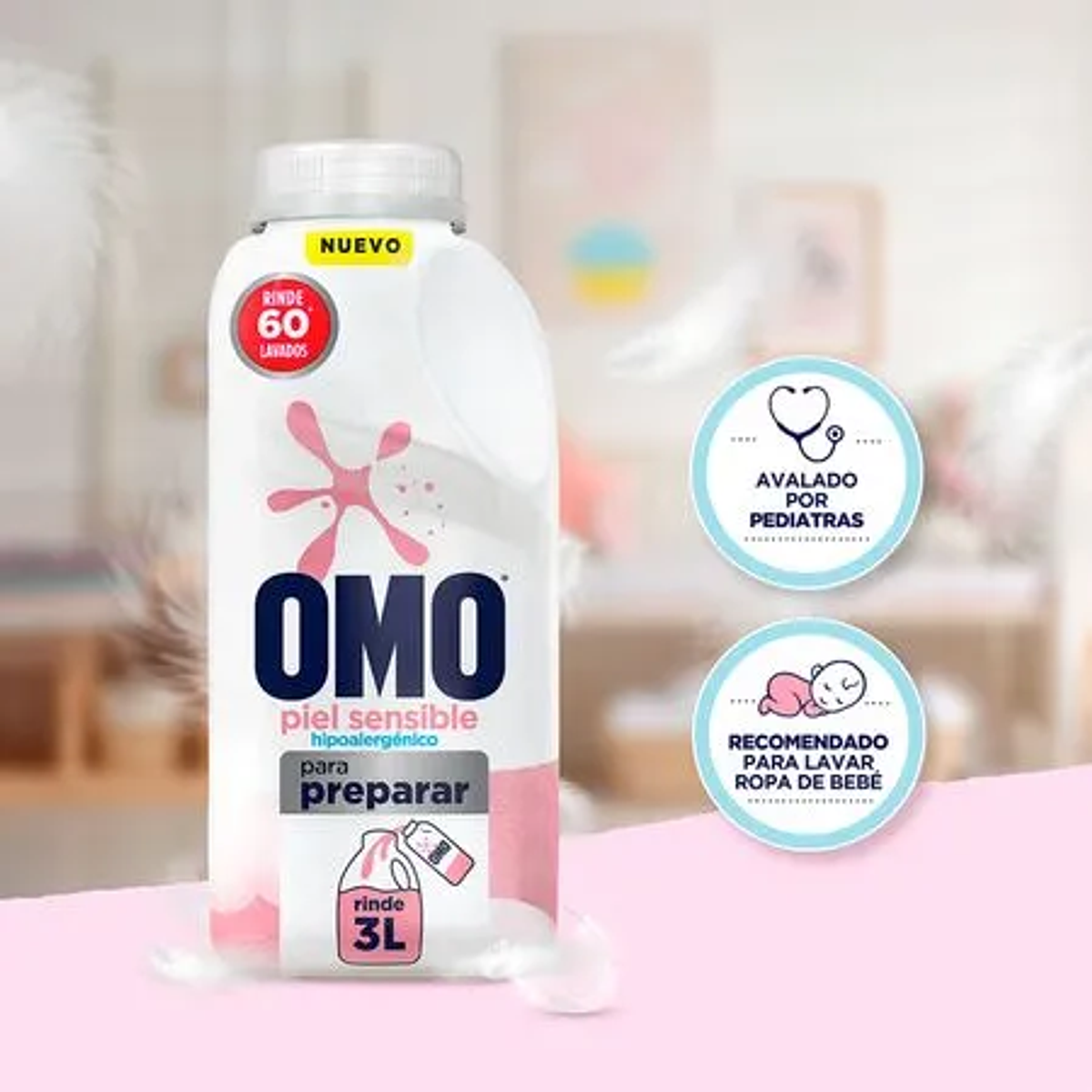 DETERGENTE PARA DILUIR OMO HIPOALERGENICO 500 ML | Max Limpio